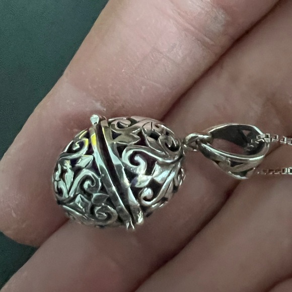 Brighton | Jewelry | Brighton Silver Necklace And Egg Shaped Locket ...
